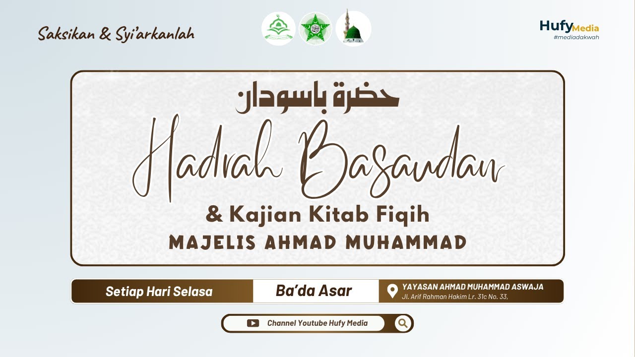 🔴PEMBACAAN HADRAH BASAUDAN & KAJIAN FIQIH | Ustadz Salim - YouTube