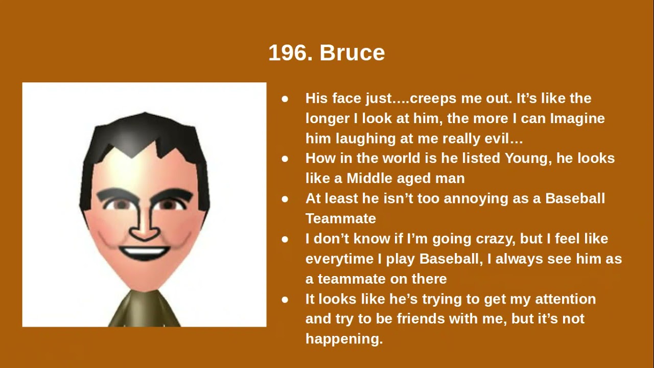 Ranking ALL 211 CPU Miis from Wii Sports, Wii Sports Resort, and Wii ...