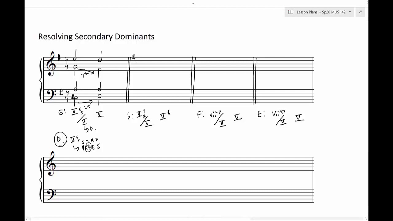 OMT Resolving Secondary Chords - YouTube