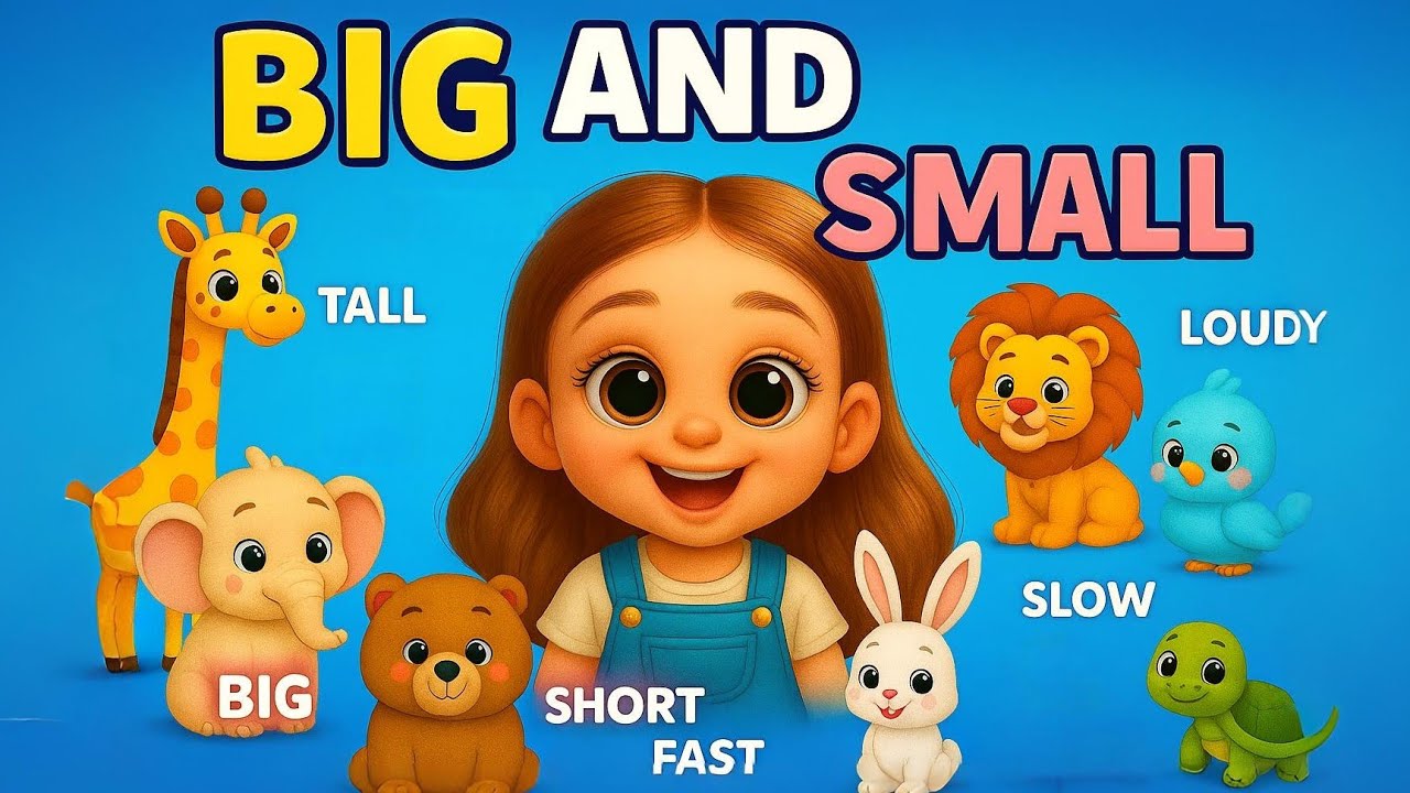 🎵 Big and Small Song for Kids | Learn Opposites | Fun English Learning ...