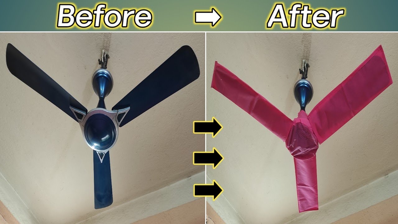 শপিং ব্যাগ দিয়ে পাখার কভার তৈরি||DIY Ceiling Fan Cover Making At Home ...