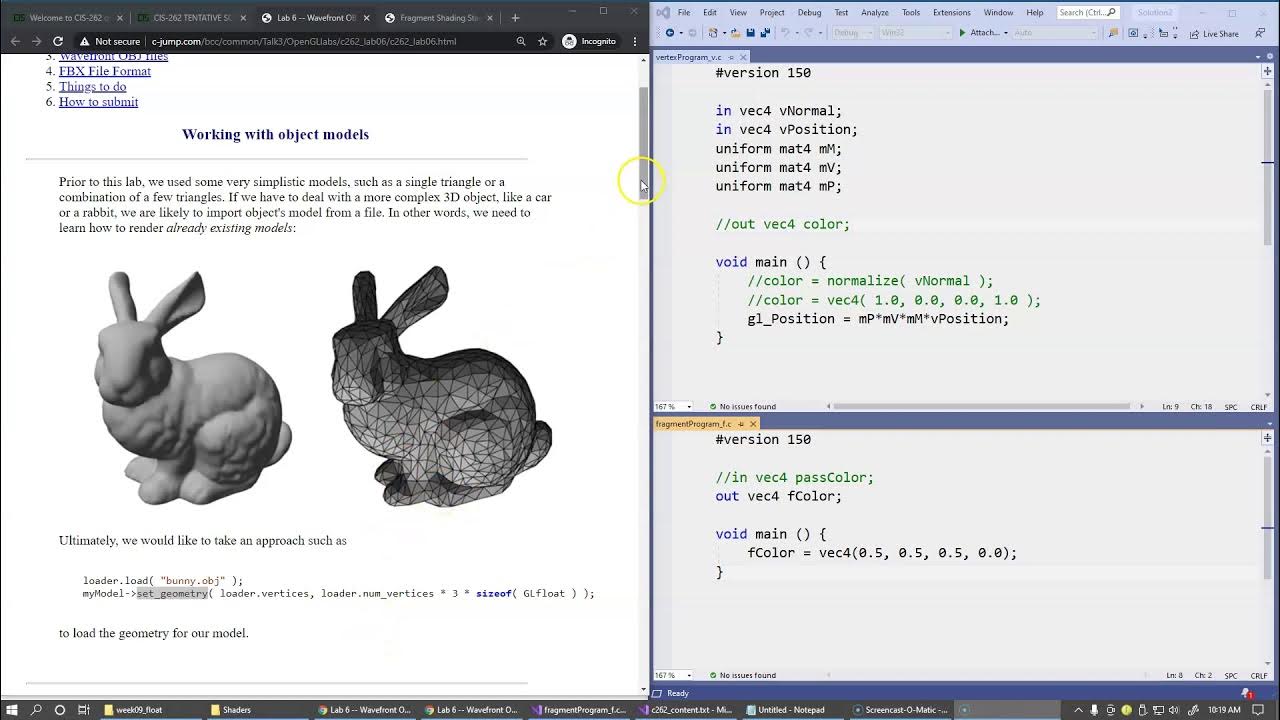 9.13 Lab 6, Wavefront OBJ files - YouTube