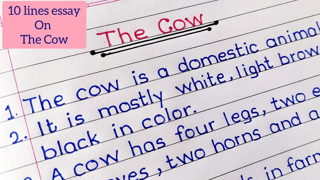 The cow essay writing | easy essay on the cow for kids | essay in ...