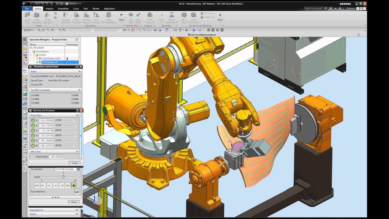 NX CAM Robotics - ABB - YouTube