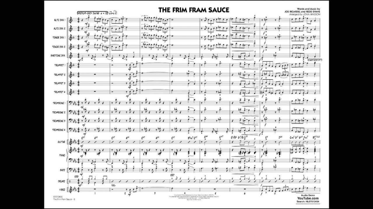 The Frim Fram Sauce arranged by John Wasson - YouTube