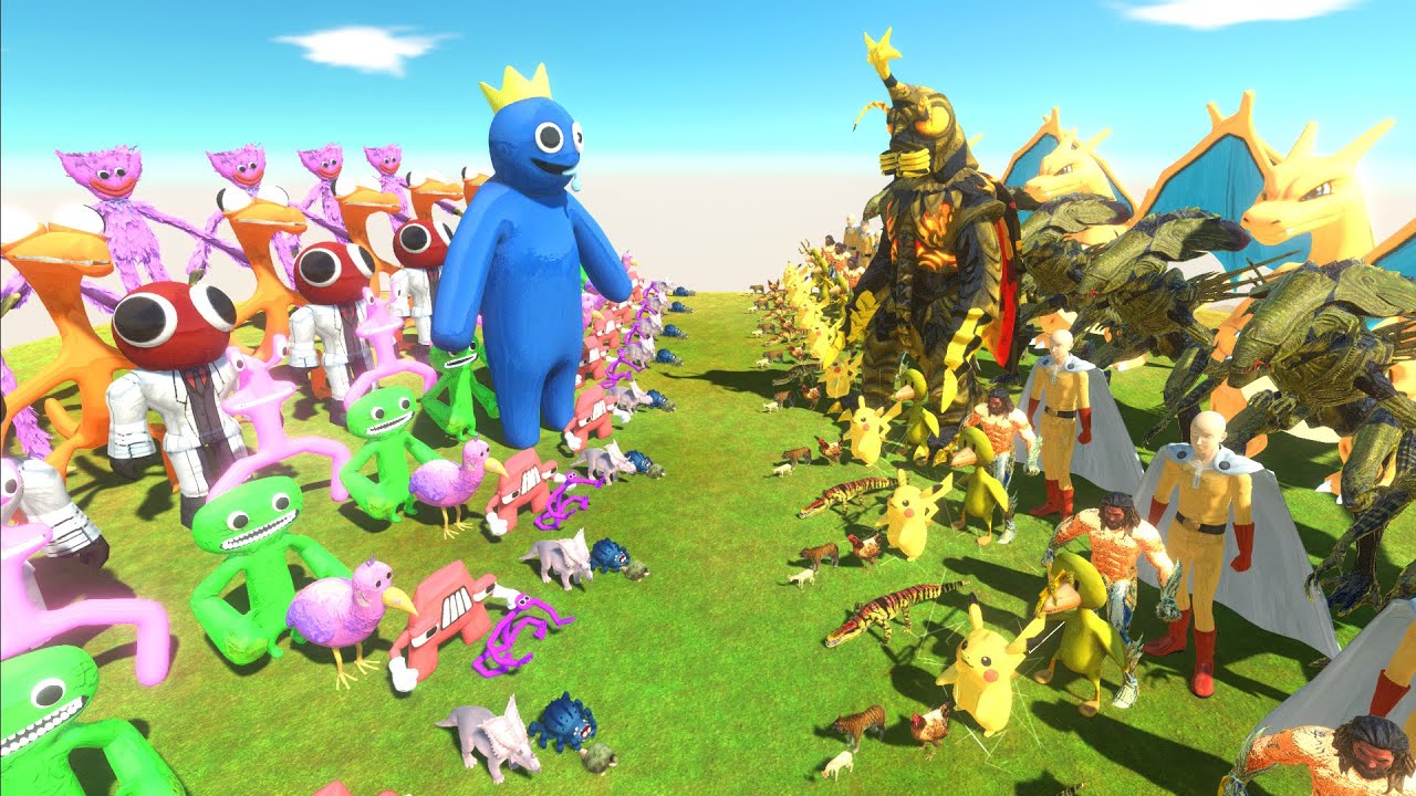 COLOR WAR - RAINBOW TEAM vs YELLOW TEAM - Animal Revolt Battle ...