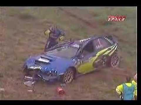 Rally Germany 2004 Petter Solberg's Huge Hinkelsteine Crash - YouTube