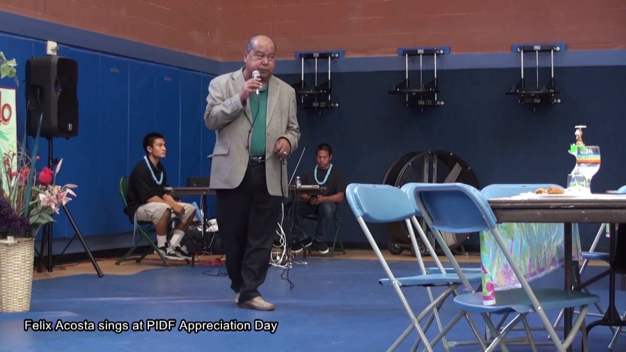 Felix Acosta sings at PIDF Appreciation Day - YouTube