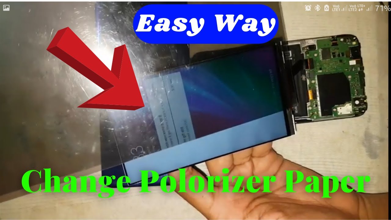 HOW to CHANGE POLARIZER PAPER All Mobile Display... - YouTube