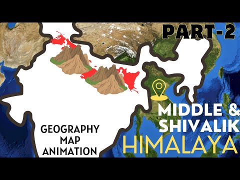 Complete Himalaya Range Through Animation Map Middle & Shivalik Himalaya #geography #mapping ...
