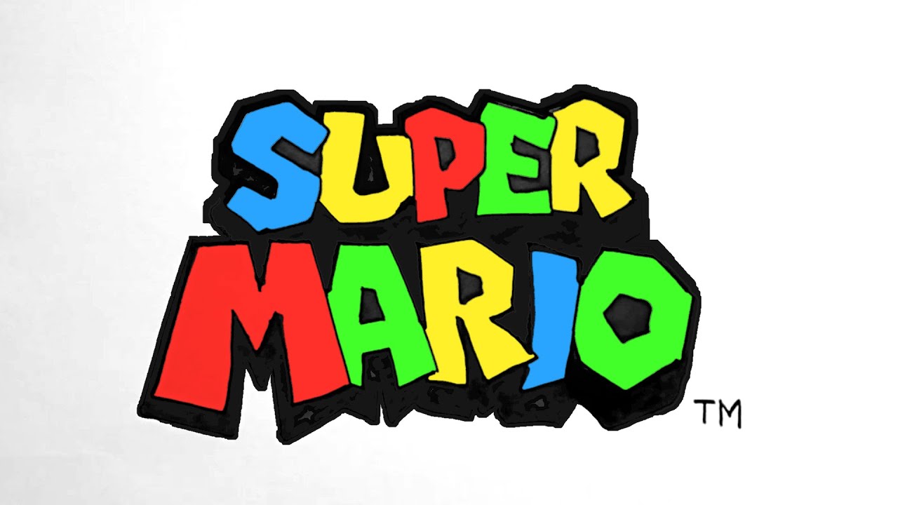 How to Draw SUPER MARIO LOGO - YouTube