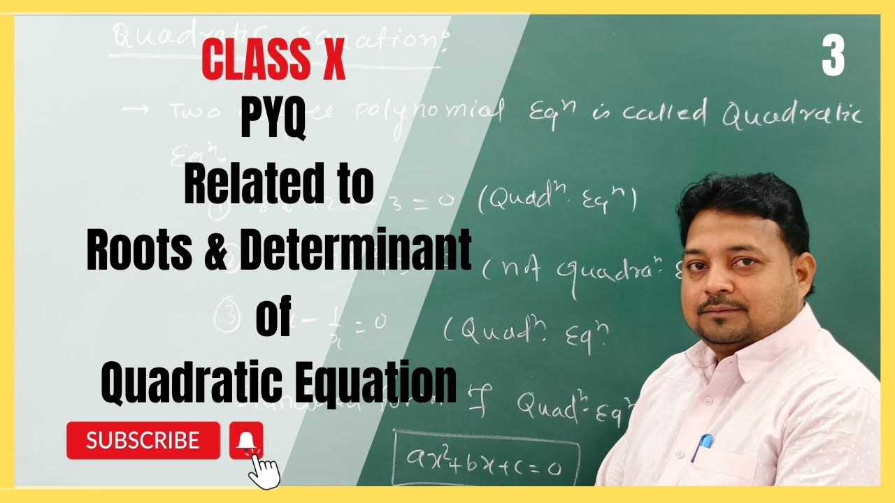 PYQ Related to Roots & Determinant of Quadratic Equation. - YouTube