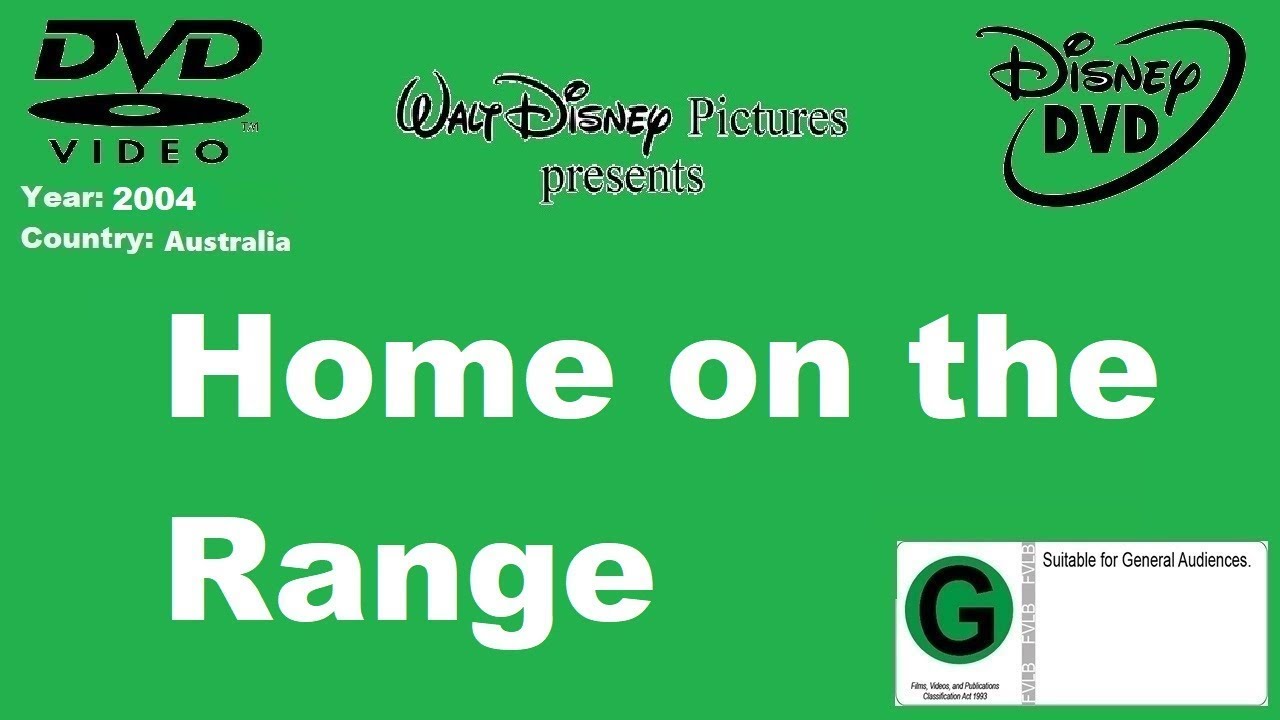 Opening and Closing To "Home on the Range" (Walt Disney Home ...