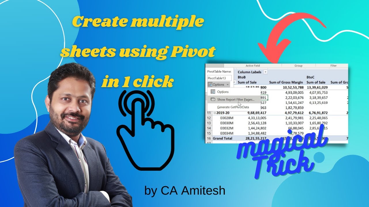 Amazing Trick In Pivot In Excel Create Multiple Sheets In A Click Amazing Trick In Pivot In Excel Create Multiple Sheets In A Click