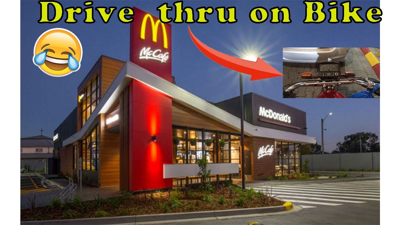 McDonald's Drive thru on Bike - YouTube