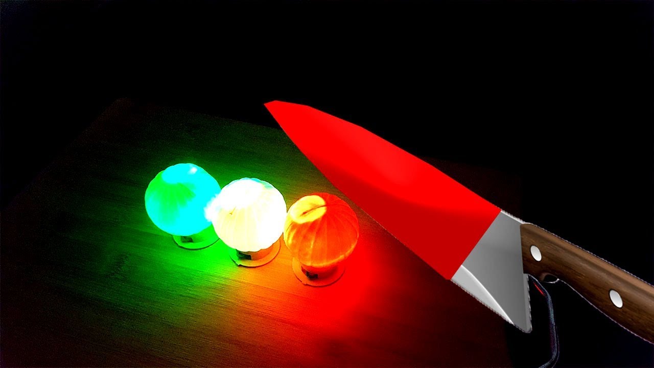 Glowing 1000 degree KNIFE VS Bulb . Amazing Experiments With a Hot ...