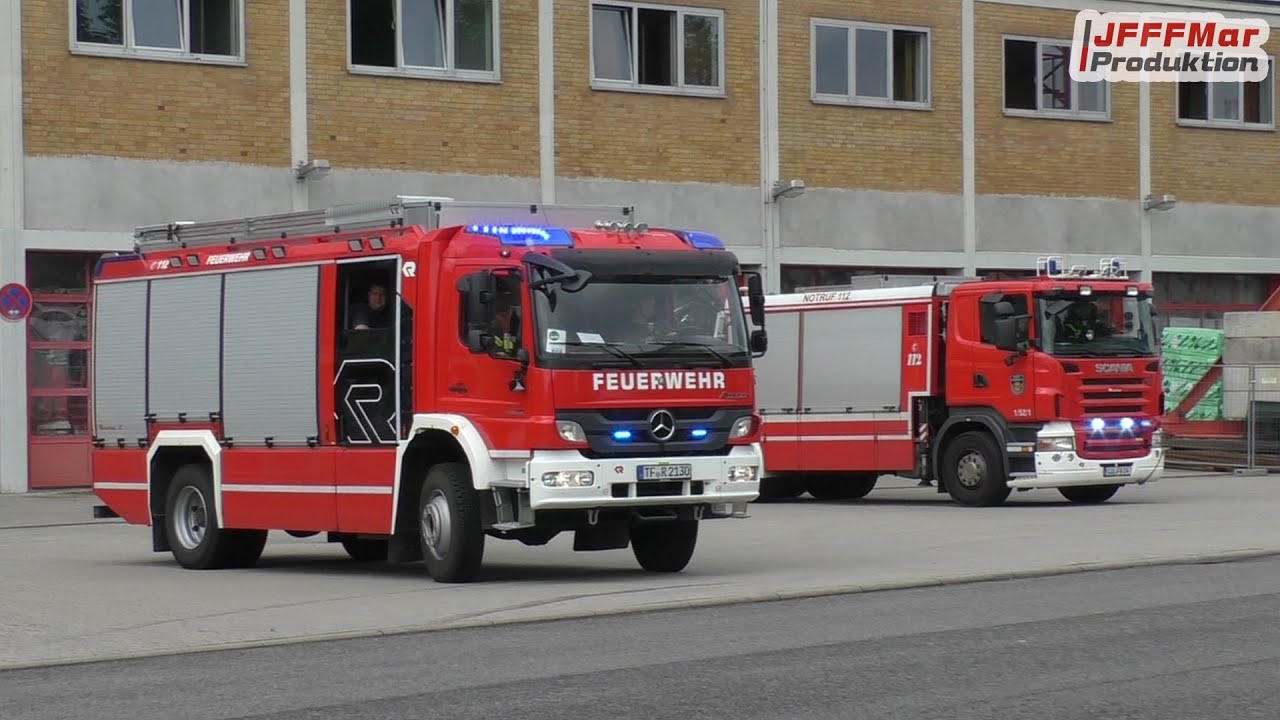 Leih-HLF 20 Firma Rosenbauer + RW-Kran BF Ludwigshafen am Rhein - YouTube