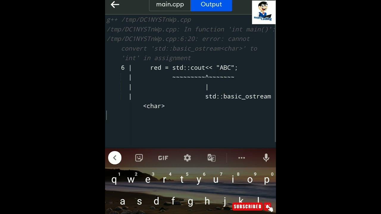 Assigning Cout To Variable Value Using C In Tamil Happycoding C Programming Tamil 