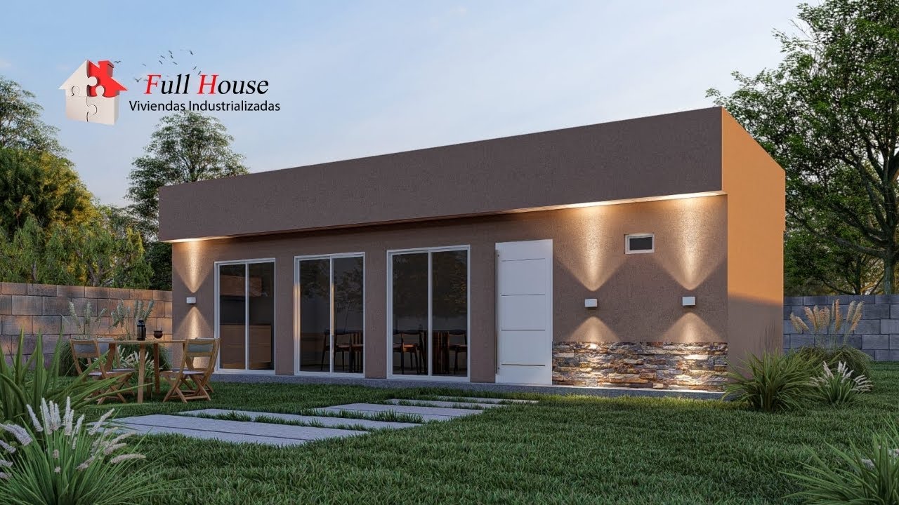 Quincho Minimalista 40m2, Construcción en Seco - Wood Frame, Entramado ...