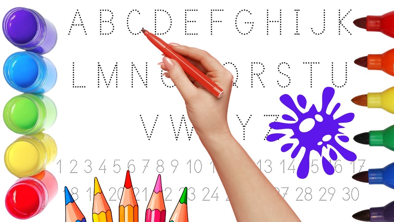 Master A to Z & 1 to 30 ! Fun Alphabet Tracing & Number Writing for ...