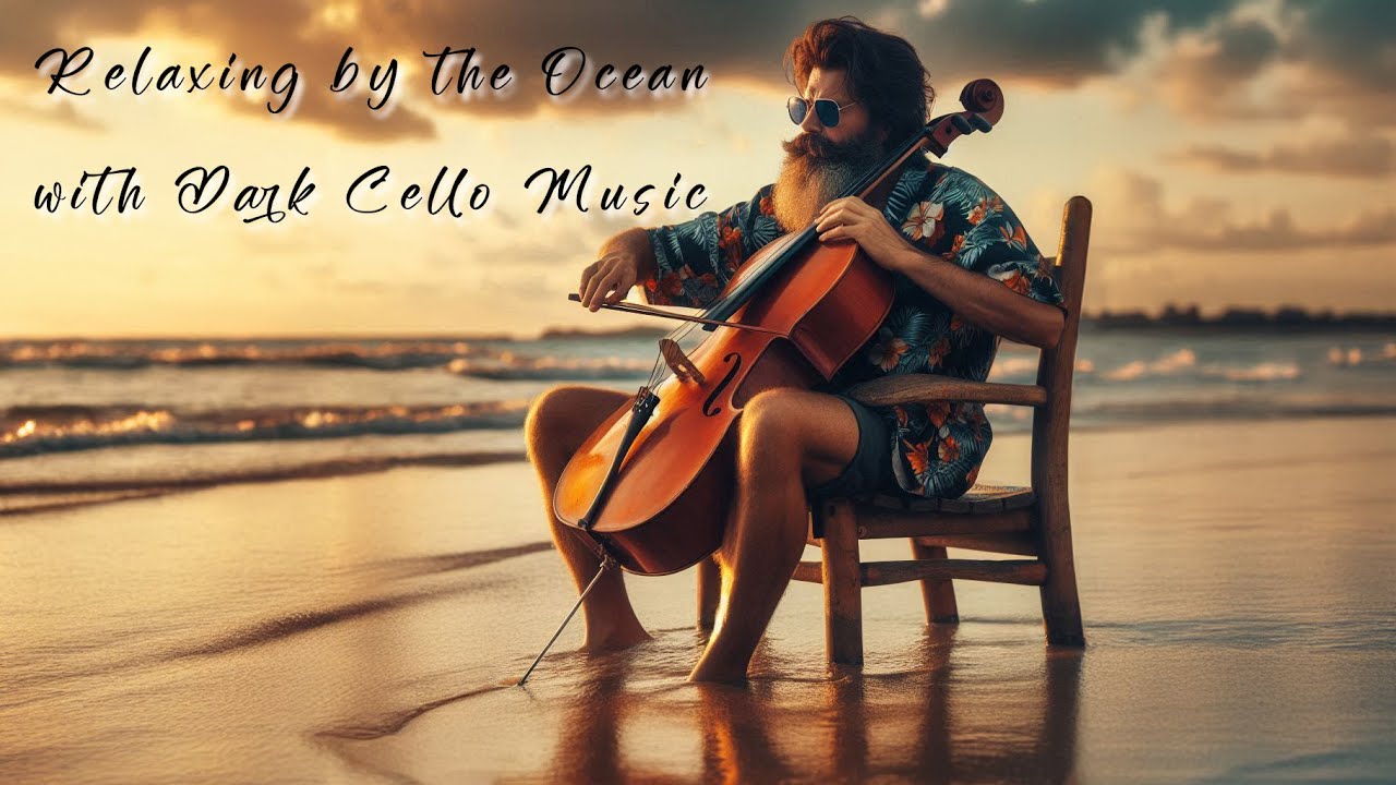 Relaxing Waves and Dark Cello on the Beach (8hrs) | Deep Sleep, Study ...