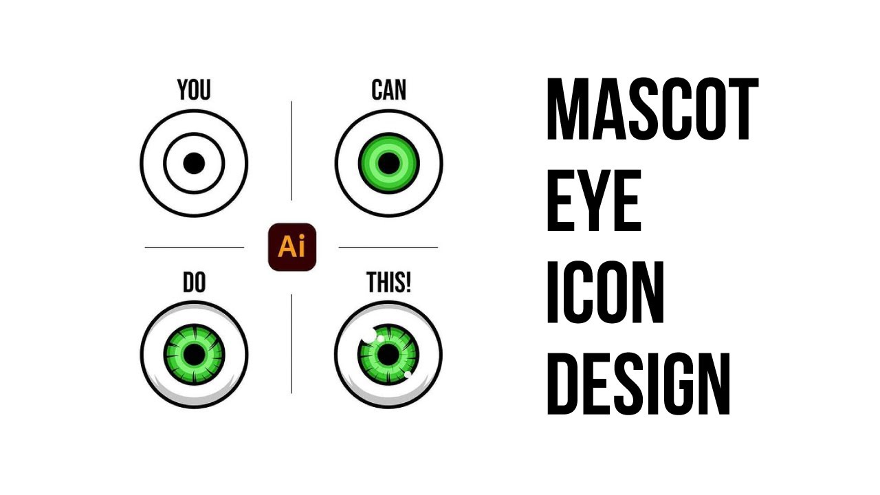 How To Mascot Eye Icon Design - YouTube
