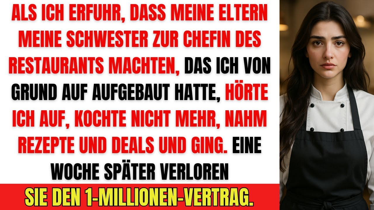 Meine Eltern machten meine Schwester zur Chefin – ich verließ die Firma ...