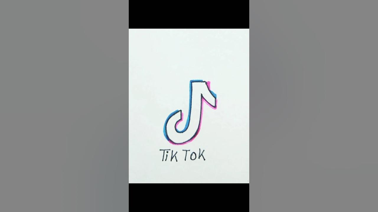 Tiktok How To Draw Tiktok Logo Step By Step Shorts Viral Youtube