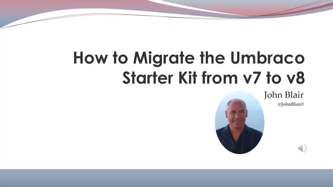 How to Migrate the Umbraco Starter Kit from v7 to v8 - YouTube