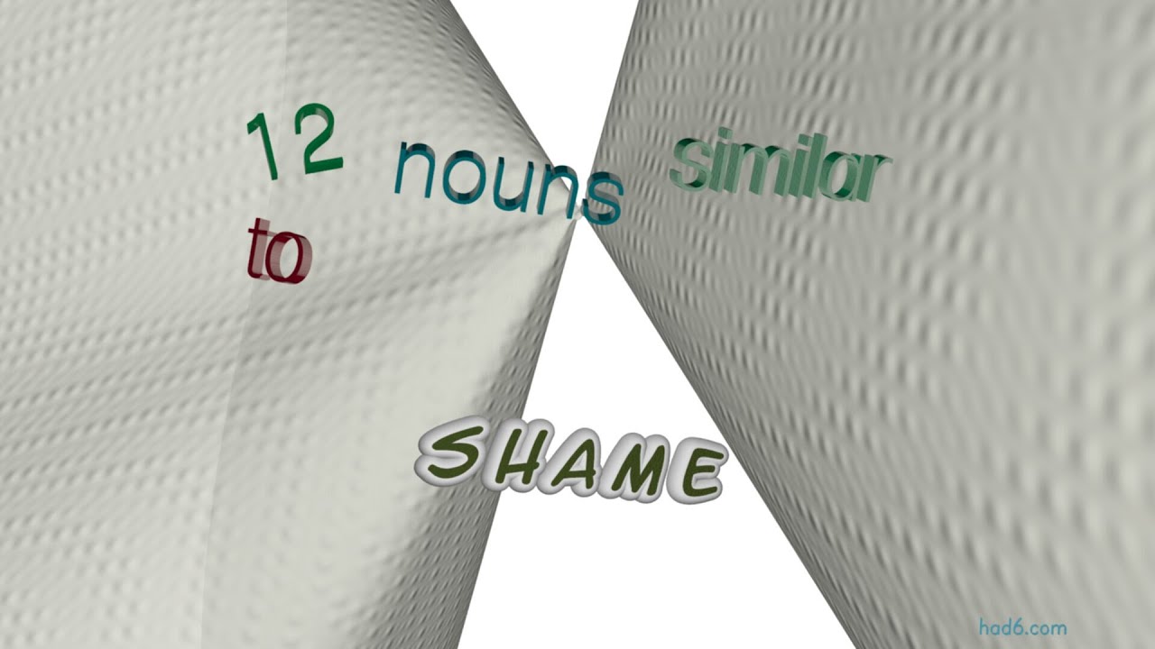 Shame 13 Nouns Which Are Synonyms Of Shame sentence Examples YouTube