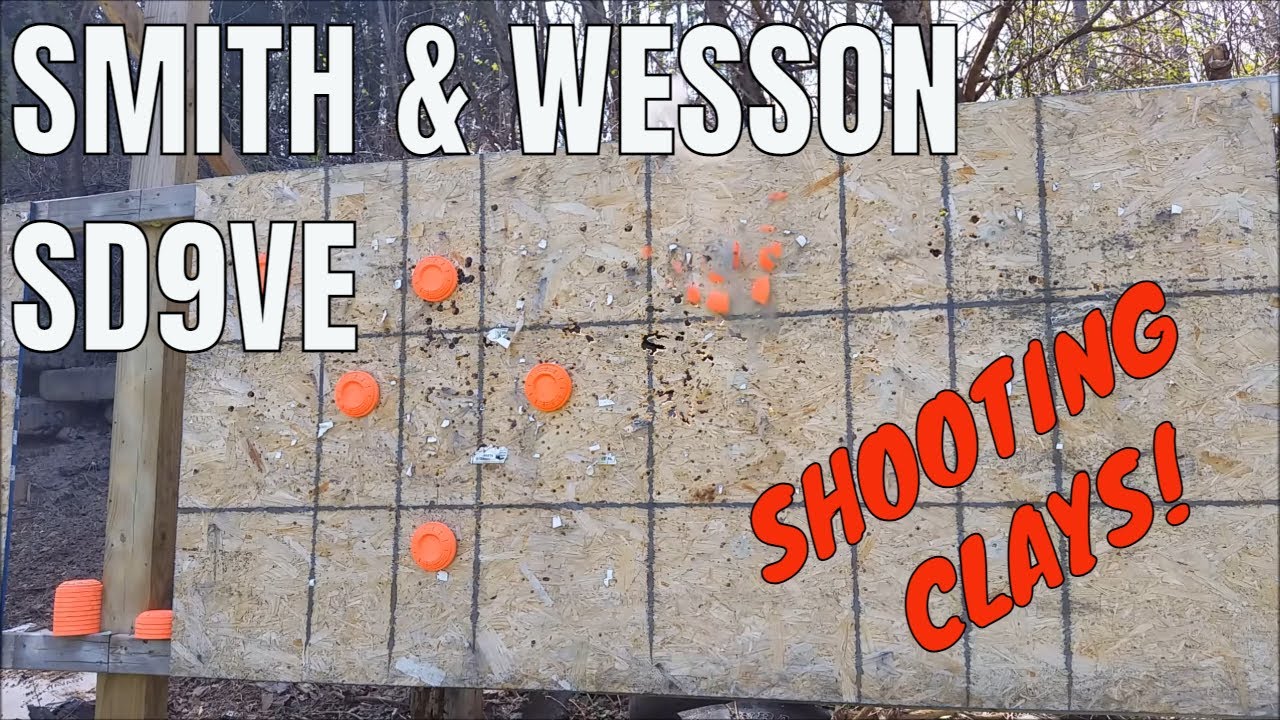 Shooting the Smith & Wesson SD9VE: Breaking Clays At the Range - YouTube