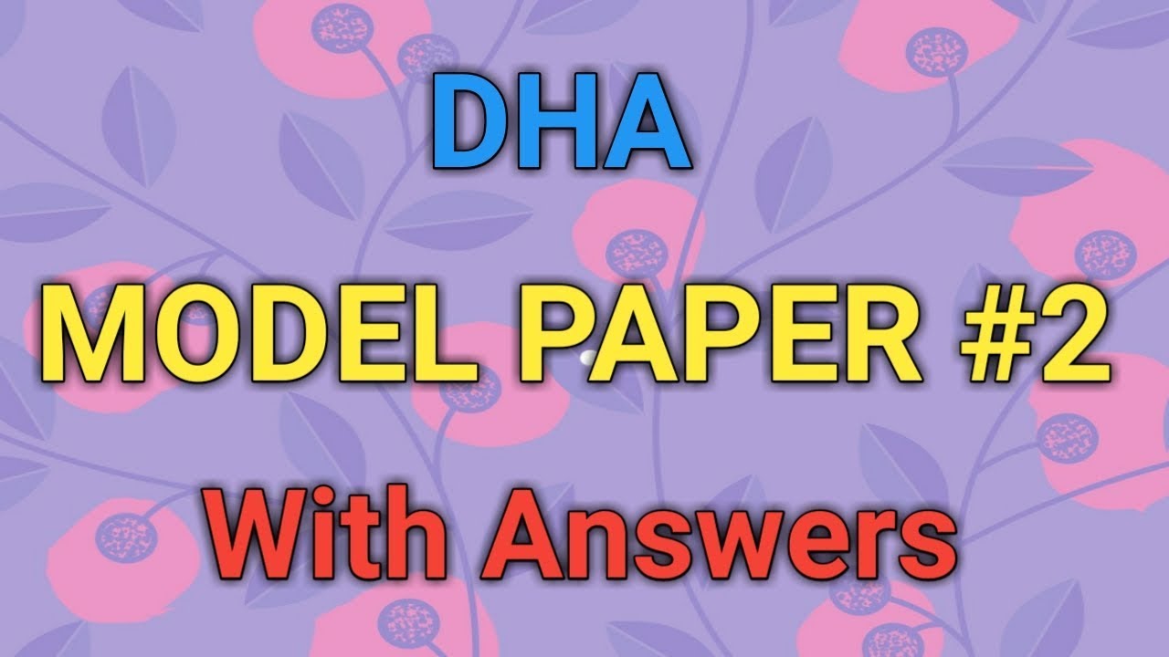 DUBAI Health Authority DHA Model Paper #2 with Answers || DUBAI ...