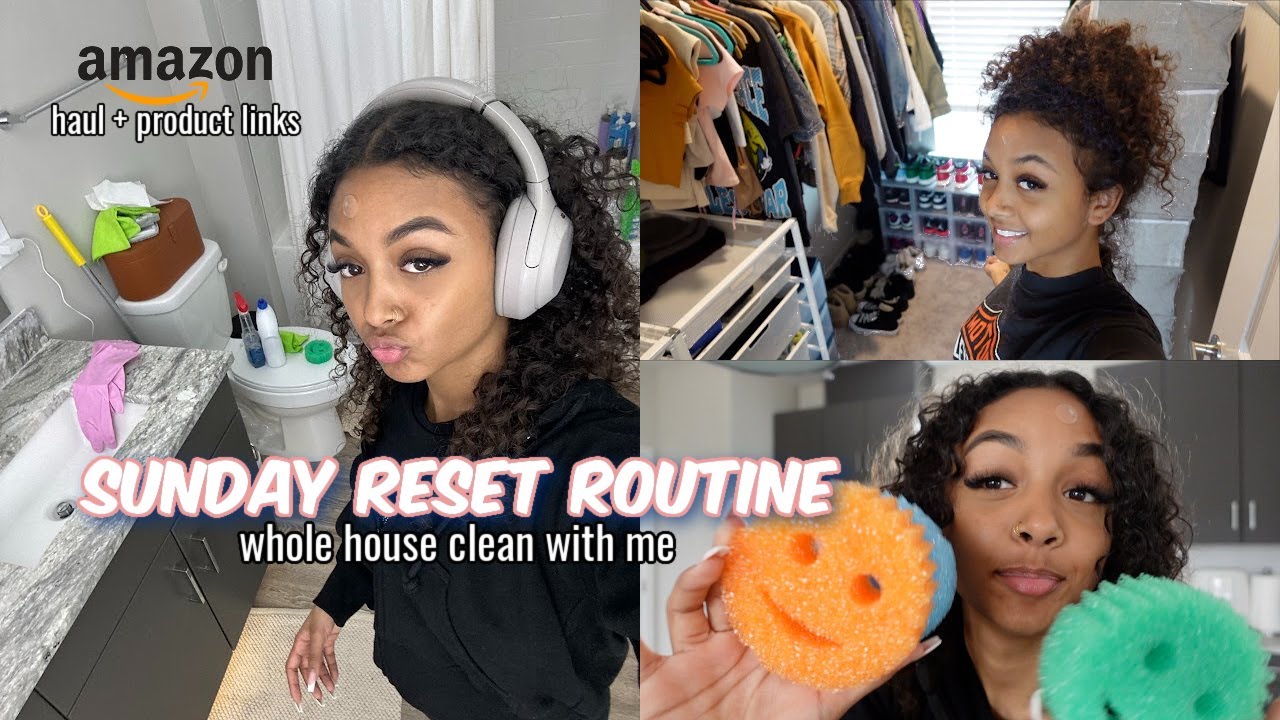 sunday reset routine: clean with me | amazon unboxing haul | LexiVee ...