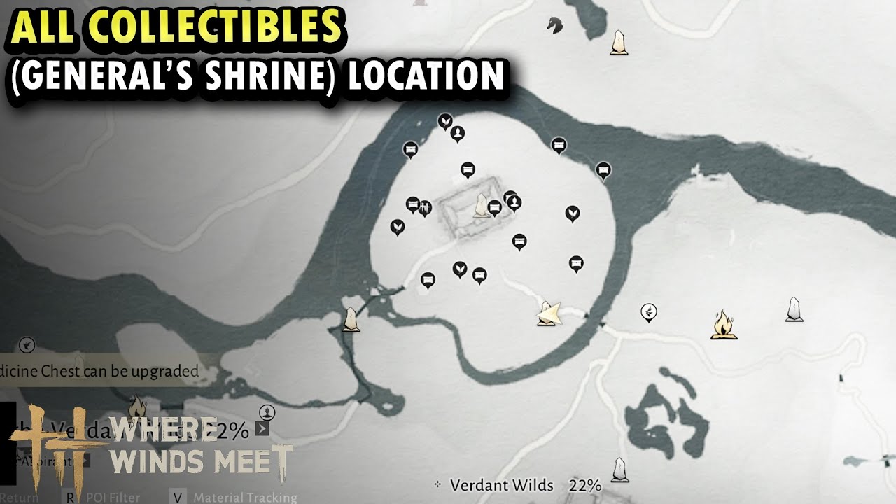 All Collectibles Locations (General's Shrine) | Where Winds Meet - YouTube