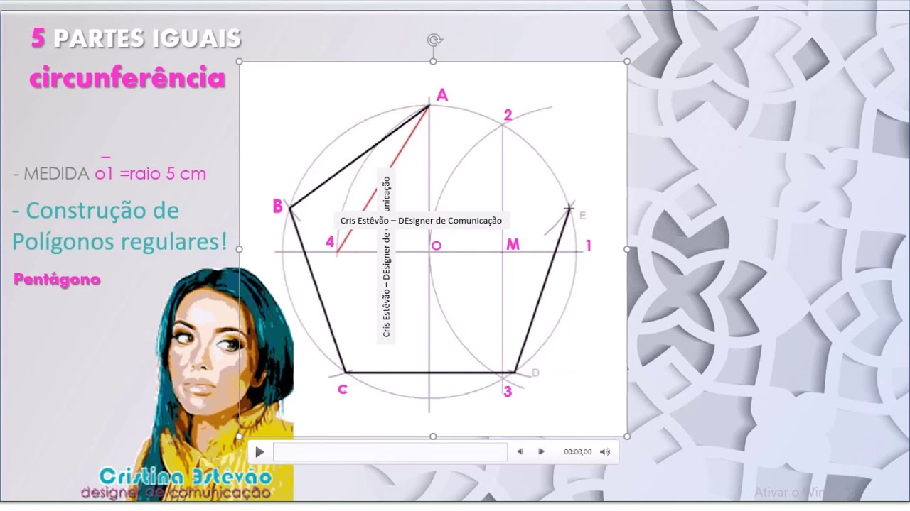 Divisão da circunferência em 5 partes iguais - YouTube