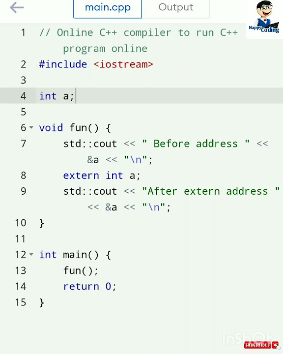 Extern Storage Class Execution Using C In Tamil Happycoding Storage Extern C 2823