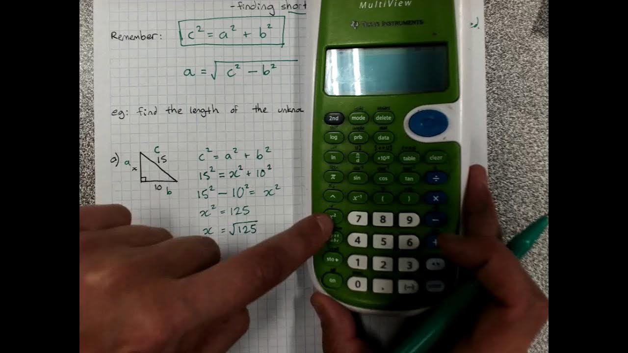 Pythagoras theorem: finding shorter sides - YouTube