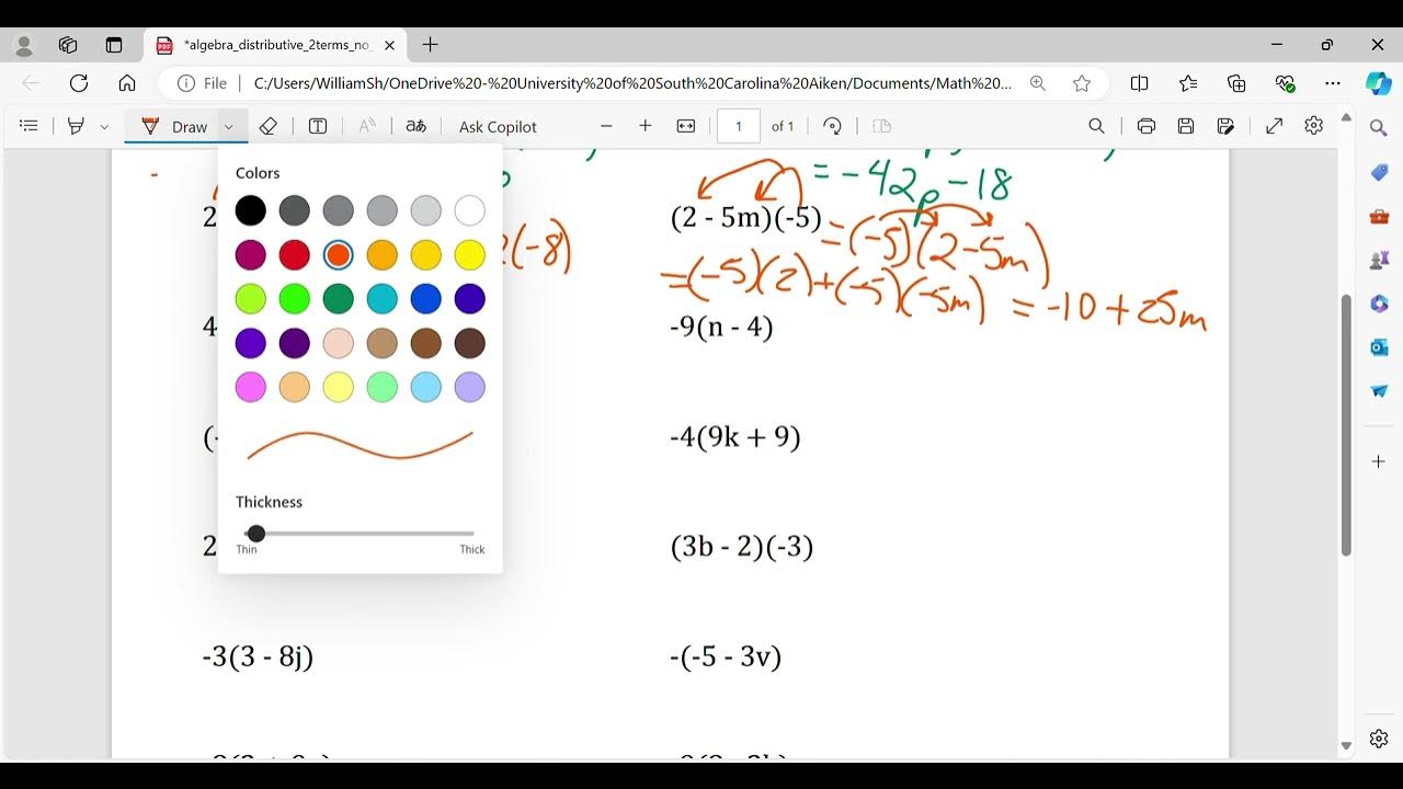 Parenthesis and Distributive Method - YouTube