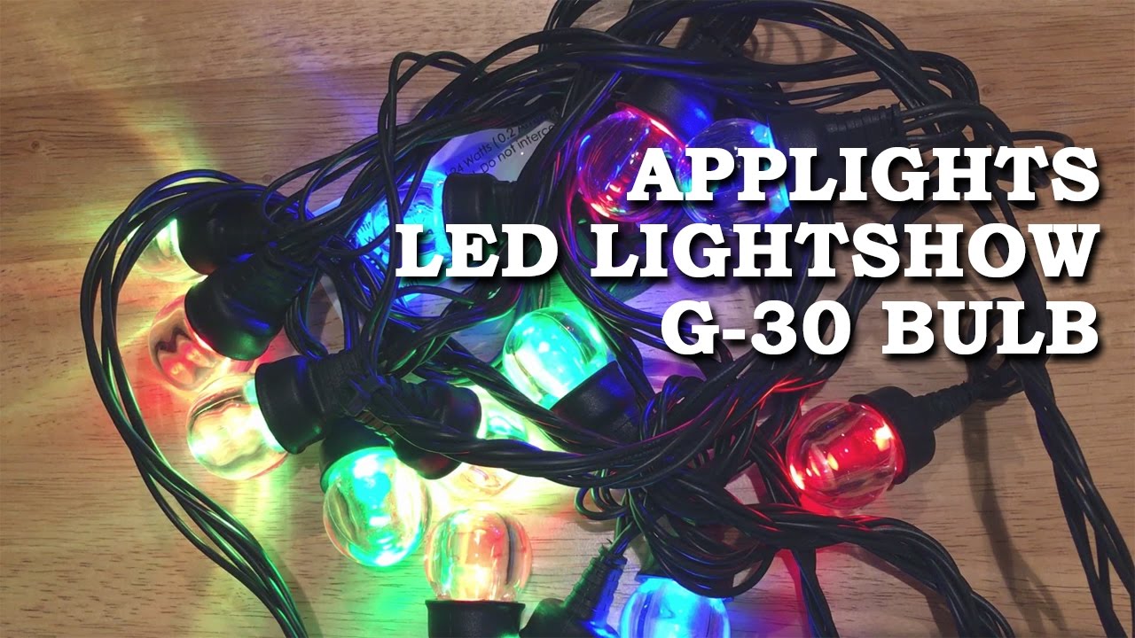 AppLights 24-Light Multi-Color Smooth G-30 Bulb String Set - Colors ...