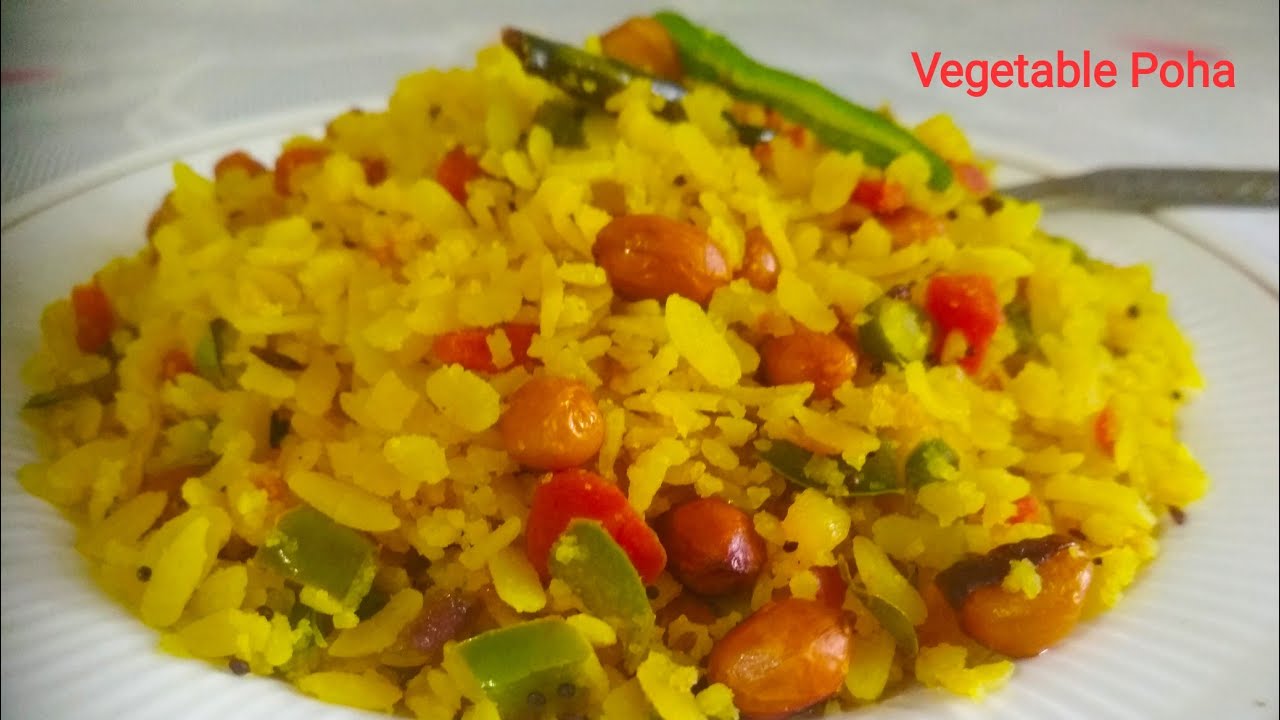Poha Recipe-How to make Vegetable Poha-Easy Indian Breakfast Recipe ...