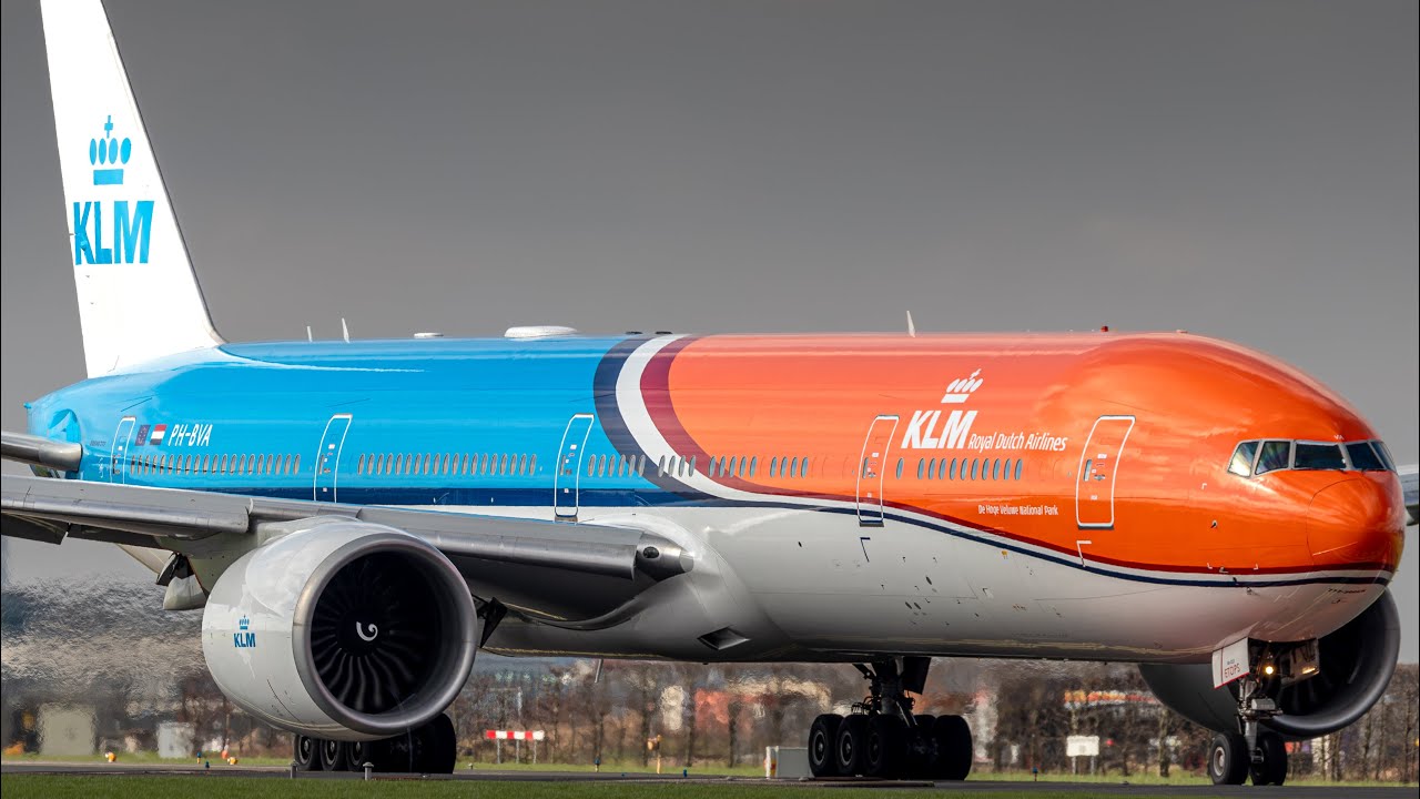 PH-BVA departure from Amsterdam on runway 18L - YouTube