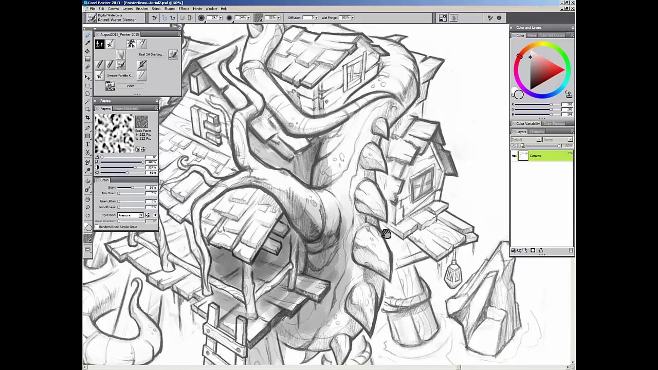 Painter Basic Concept Drawing Techniques featuring David Harrington ...