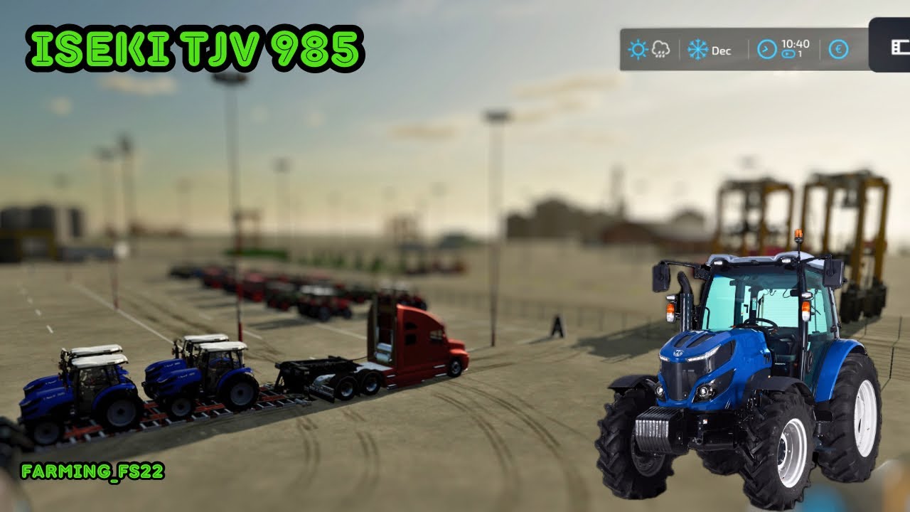Iseki TJV 985 | Unloading at port for shipping to America | Fs22 ...