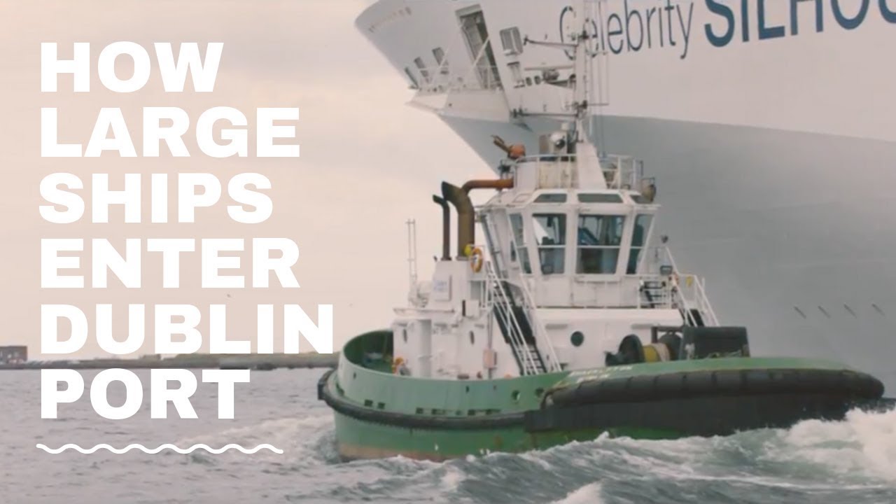 Tug Boats in Action - How Large Ships enter Dublin Port! - YouTube