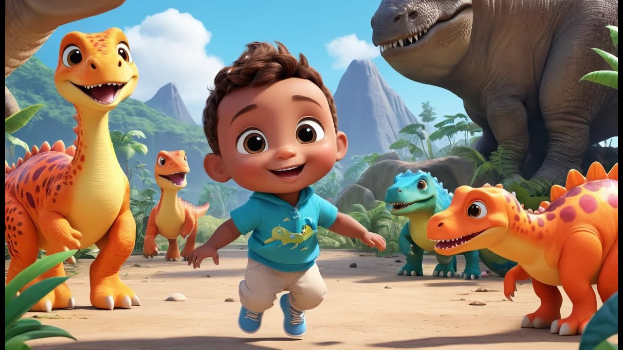 Baby Wants to Try Everything with Dancing Dinosaurs | Fun Kids Song ...
