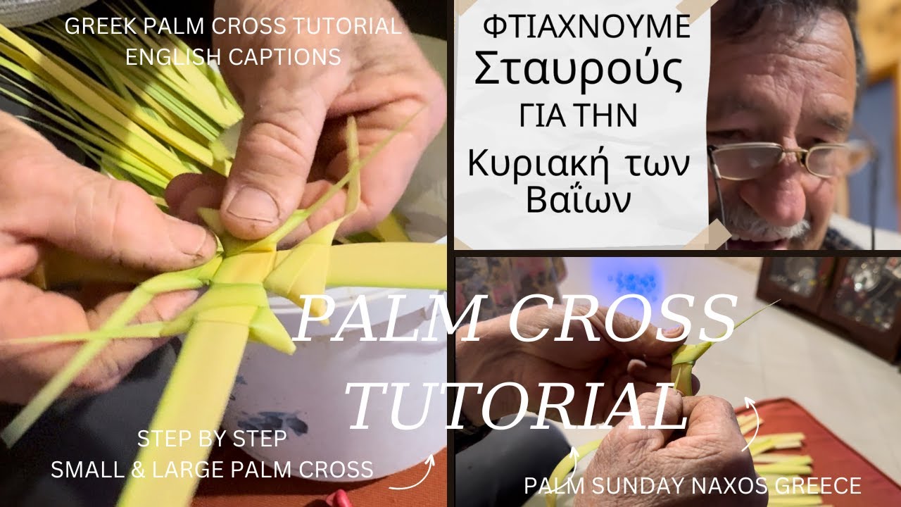 Palm Cross Tutorial - Small and Large Palm Cross Useful Tips. Step by Step Captions Included ...