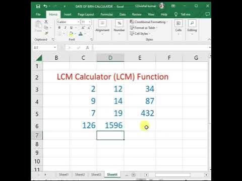 LCM FUNCTION IN EXCEL ।। EXCEL ME LCM FUNCTION KA USE ।। EXCEL ME LCM ...