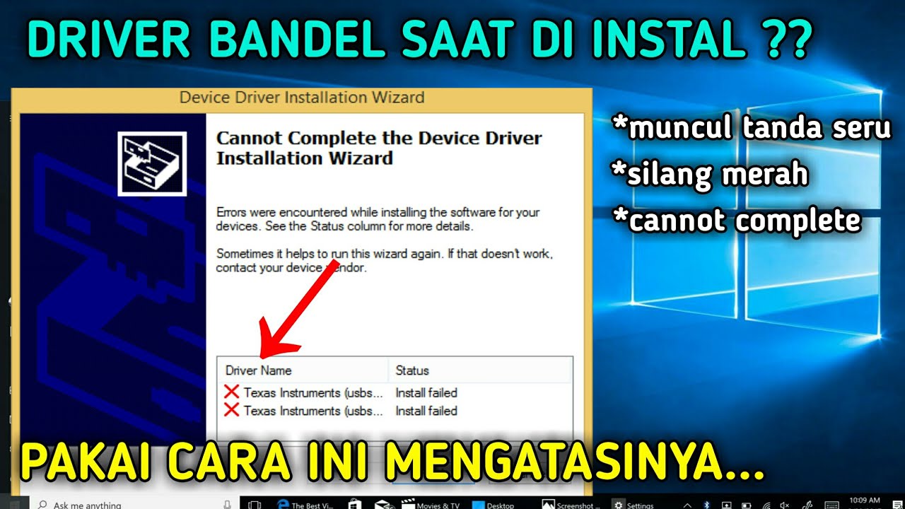 SOLUSI SAAT INSTAL DRIVER MUNCUL TANDA SERU || DISABLE DRIVER SIGNATURE ...