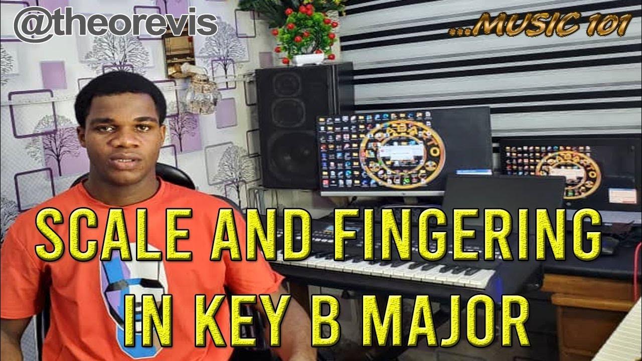 How to play piano/organ/ keyboard: The single- note scale and fingering techniques of key B ...