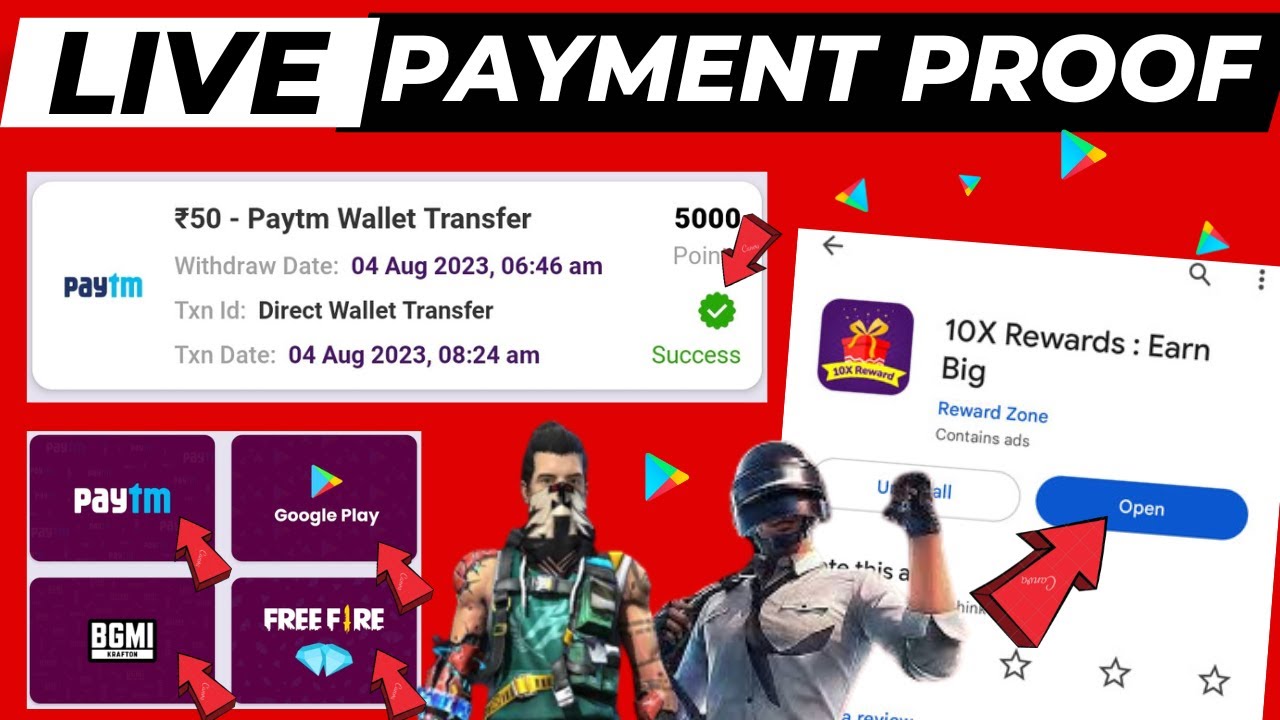 10x Reward App Payment Proof | Free Google Play Redeem Code | Free ...